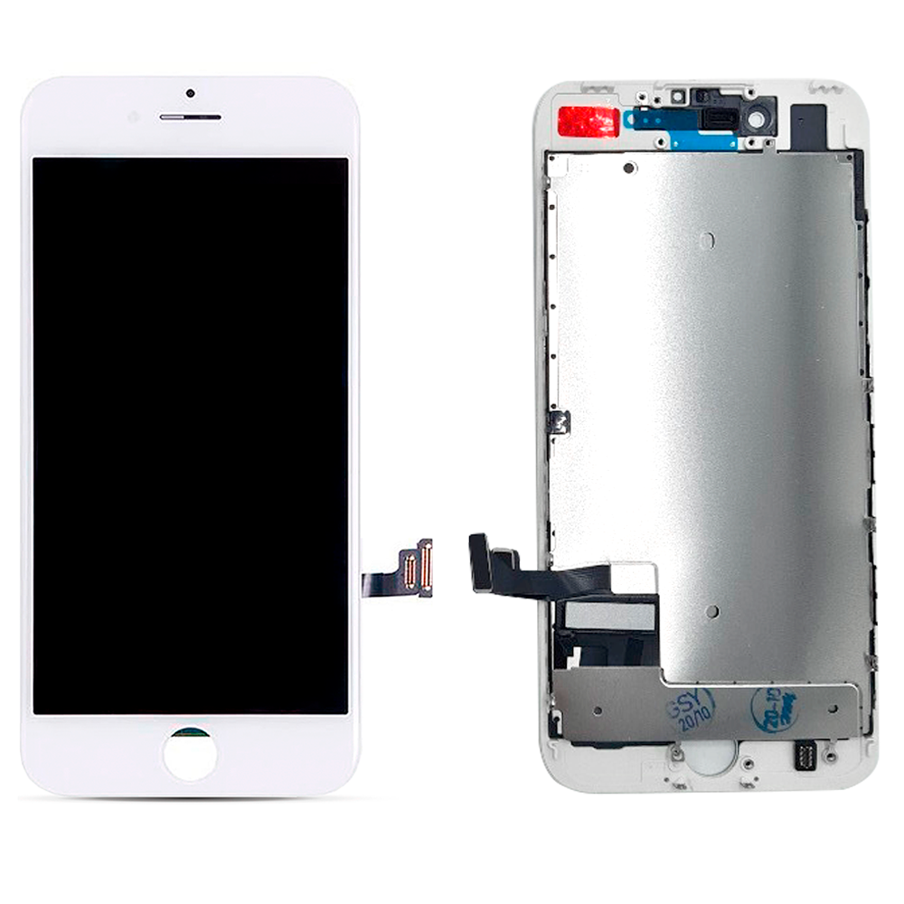 iPhone 8 LCD Vivid ( White ) + Backplate Installed – CELL RESCUE CENTER