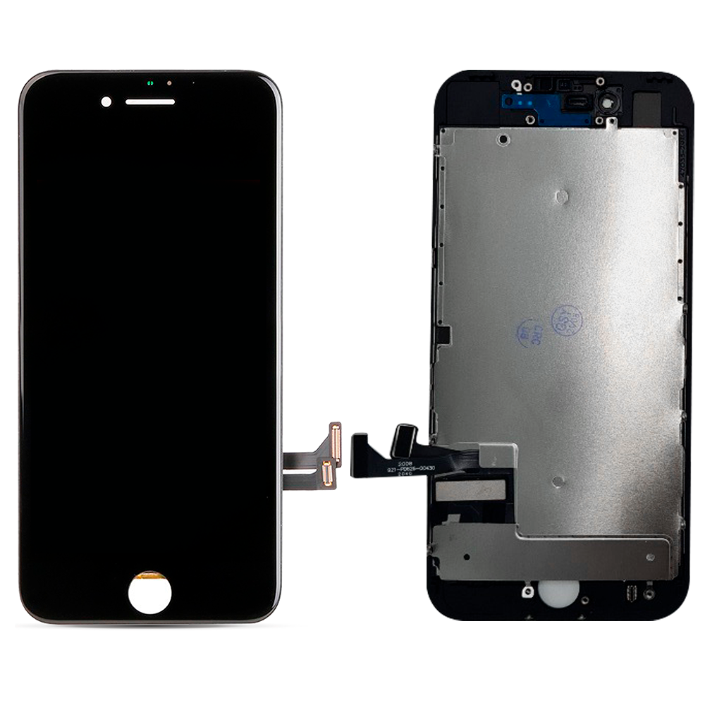 iPhone 8 / SE 2020 LCD + Backplate Installed / High Brightness ( Black ...