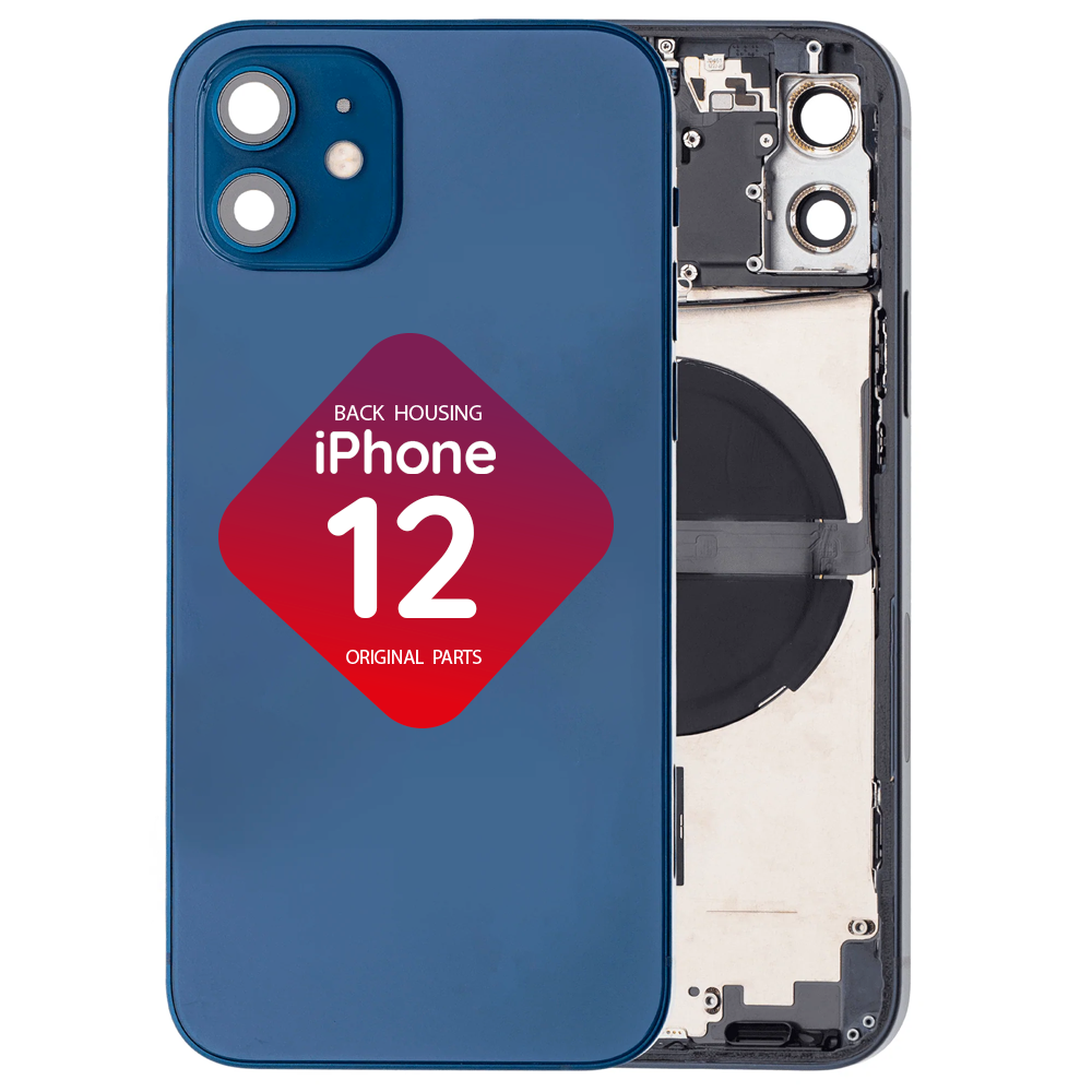 iPhone 12 Back Housing + Small Parts Installed (Blue) – CELL RESCUE CENTER