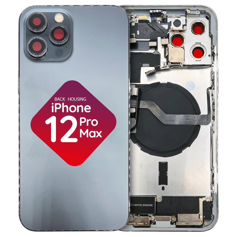 iPhone 12 Pro Max Back Housing + Small Parts Installed ( Graphite ...